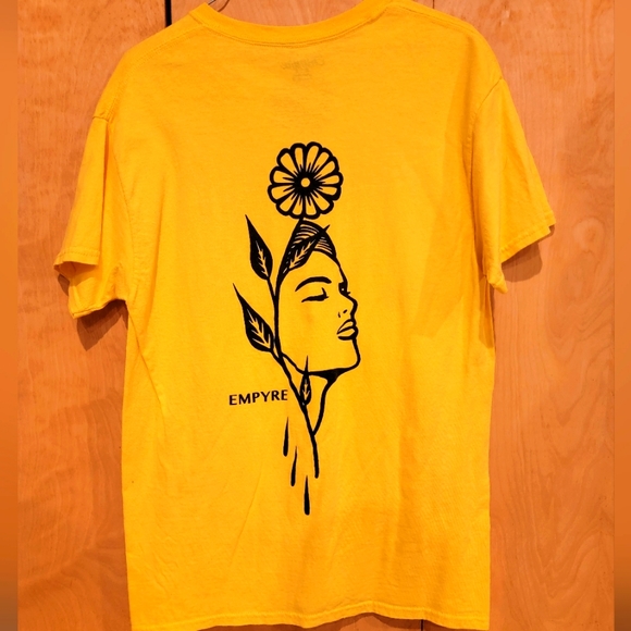 Empyre | Shirts | Yellow And Black Empyre Tee With Small Logo On Chest ...